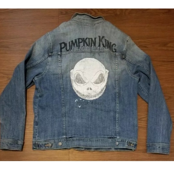 Hot Topic | Jackets & Coats | Jack Skellington Jean Jacket | Poshmark